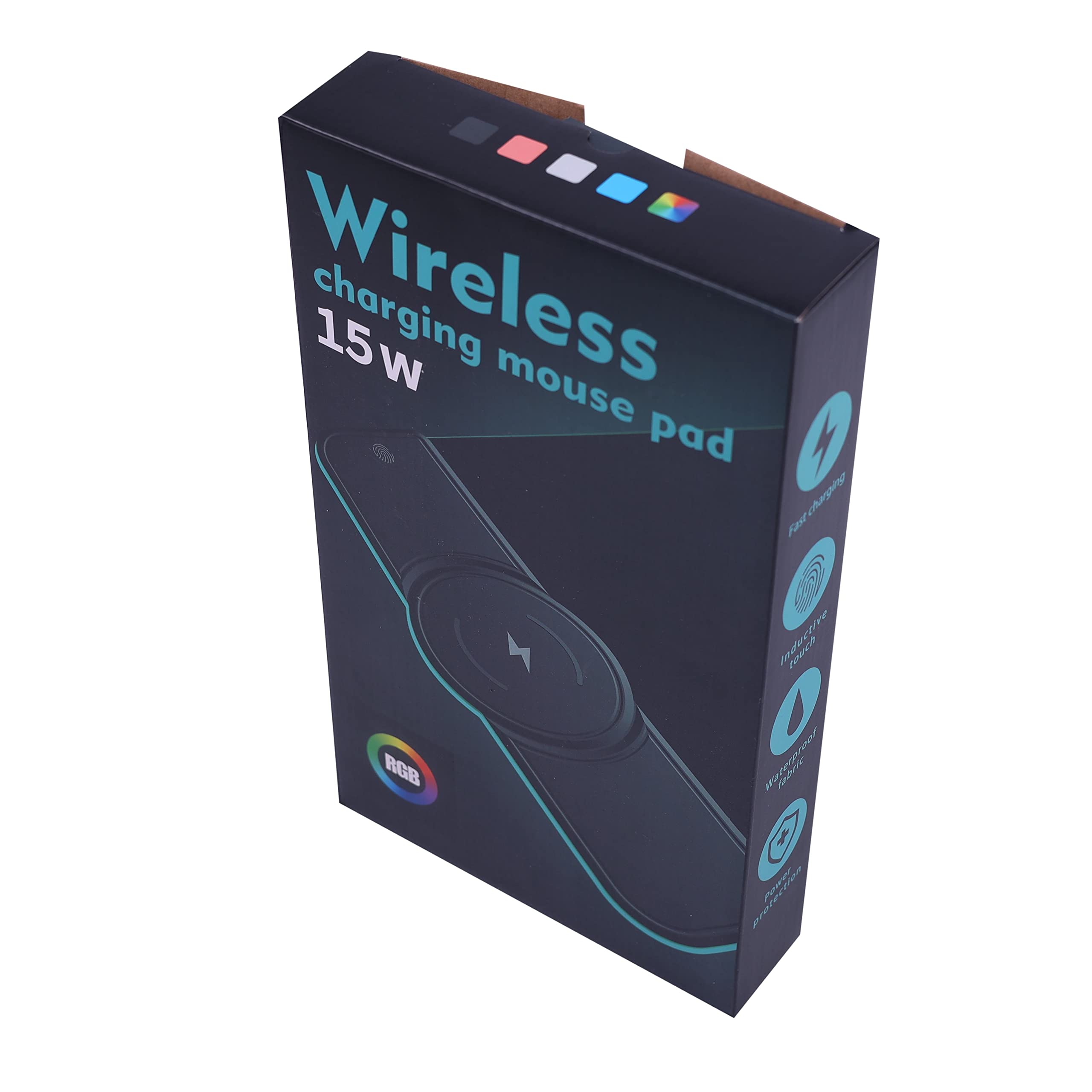 Wireless Charging RGB Gaming Mouse Pad 15W | 10 LED Light up modes Extra large (XL) Mousepad | Waterproof | Non-slip rubber base computer keyboard mat for laptop, pc, desk, Big Mouse Mat (800x300x4MM)