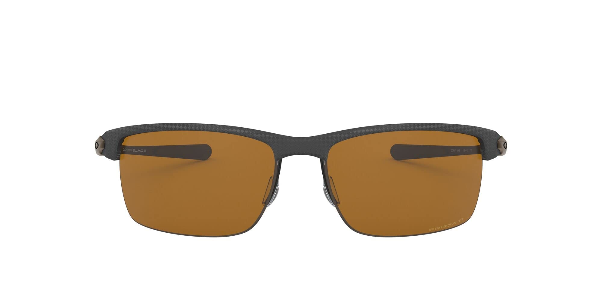 Oakley Men's OO9174 Blade Rectangular Sunglasses, Matte Carbon Fiber/Prizm Daily Polarized, 66 mm