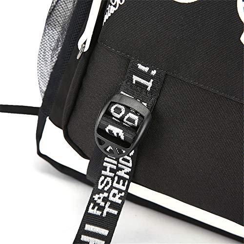 SCP Foundation Backpack USB Charging Laptop Bagpack Cartoon Bookbag Oxofrd Travel Daypacks (b)