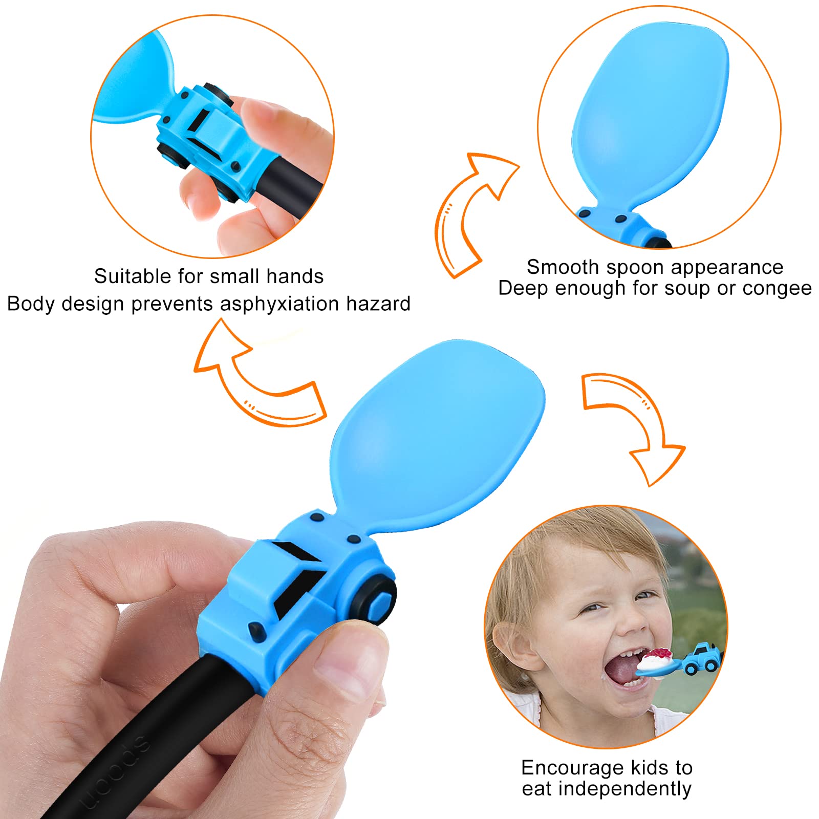 Toddler Tableware Set - Toddler Forks and Spoons - Toddler Spoon and Fork Set - Suitable for Toddler Tableware - Baby Tableware for 1 2 3 4 5 years old