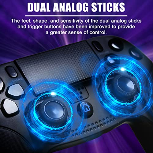 Wireless Controller,Classic Black Game Controller for PS4/Slim/Pro with Dual Vibration Game Joystick/Analog Sticks/6-Axis Motion Glass Jar Soap Dispenser - Silver Liquid Pump for Bathroom & Kitchen - Rust Proof Stainless Steel