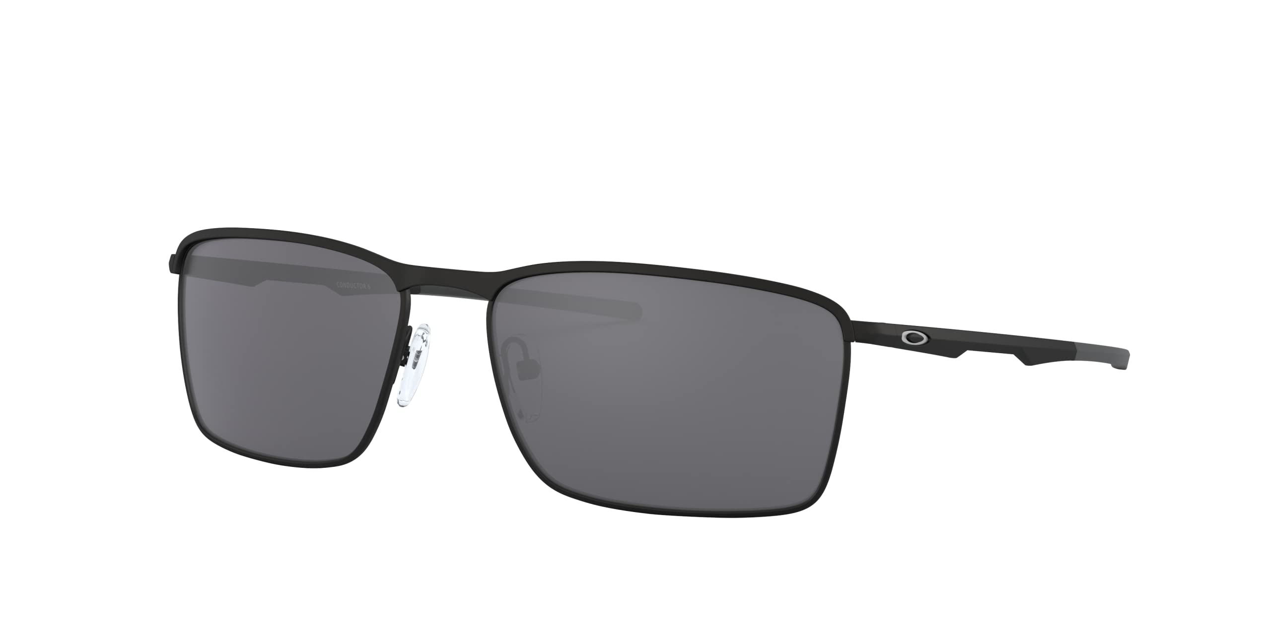 Oakley Men's Oo4106 Conductor 6 Aviator Sunglasses, Matte Black/Black Iridium, 58 mm