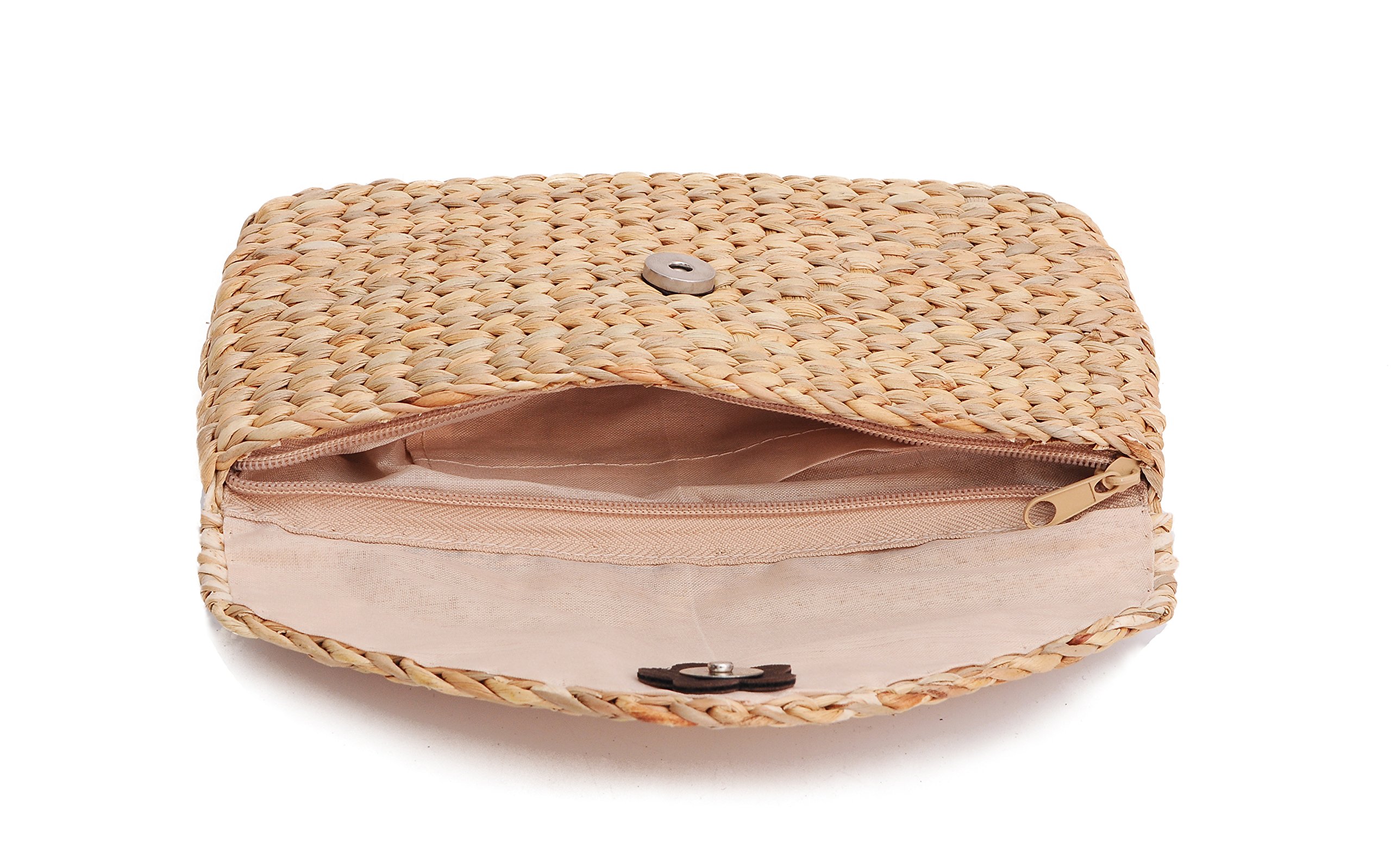 Mini Vintage Handmade Knit Bamboo Rattan Straw Clutch Bag/Handbag