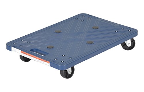 Vestil POS-1624 Plastic Dolly with Molded Handle, 220 lbs Capacity, 23-3/8" Length x 15-1/2" Width x 4-1/2" Height Deck