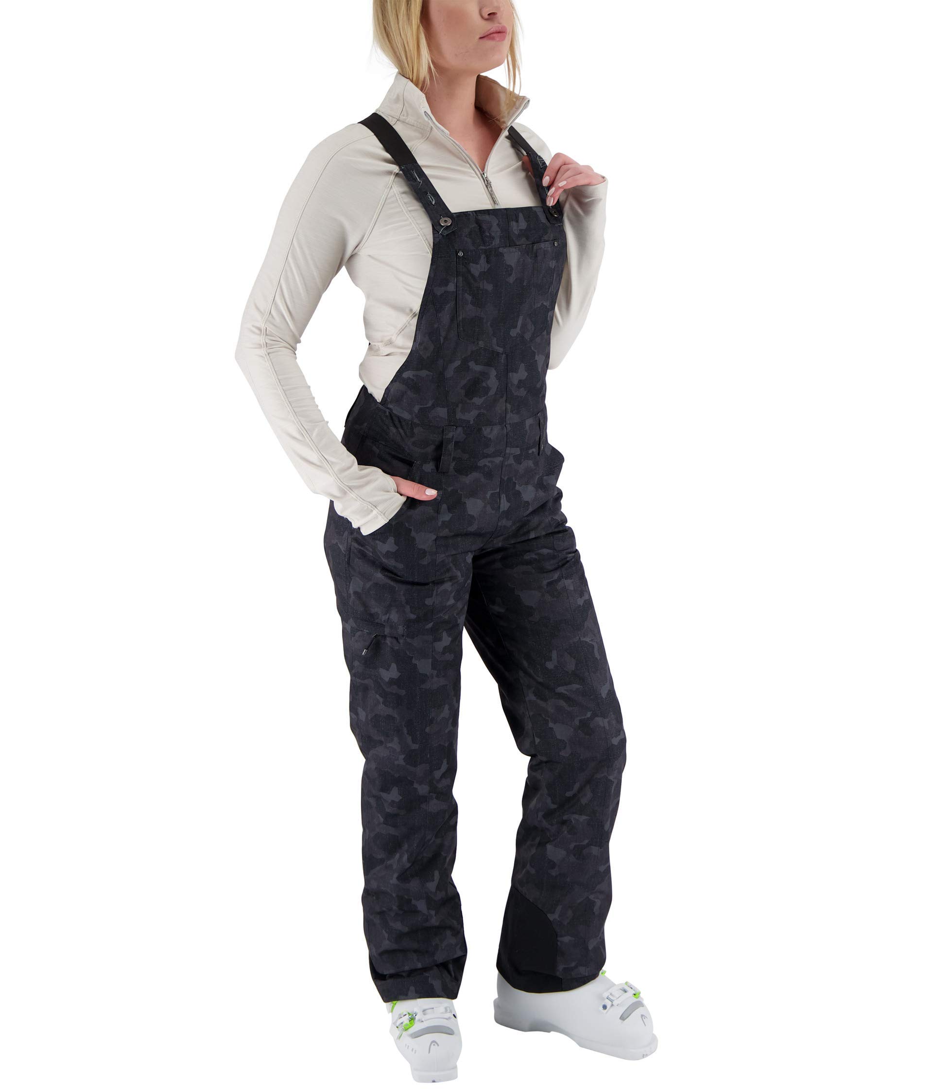 Obermeyer Malta Bib Overalls Dark Denim Camo 4 R