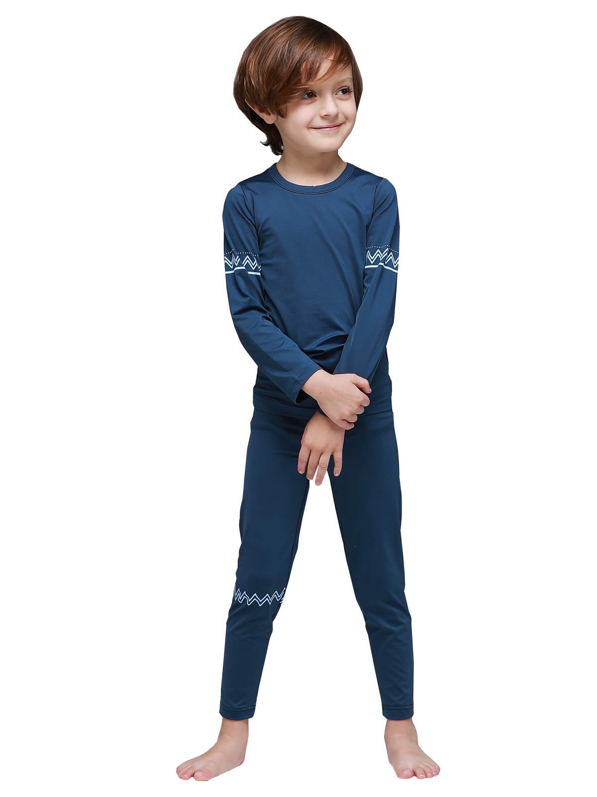 MiNi-K Toddler Boys Girls Fleece Lined Soft Thermal Underwear Base Layer Long John Set Pajamas (Charcoal, 4T)……