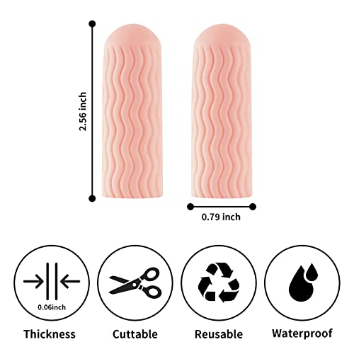 tifanso 12 PCS Finger Cots - Finger Protectors Gel Finger Gloves Covers Fingertip Sleeves Guards for Cracked Skin, Trigger Finger and More, Large Size