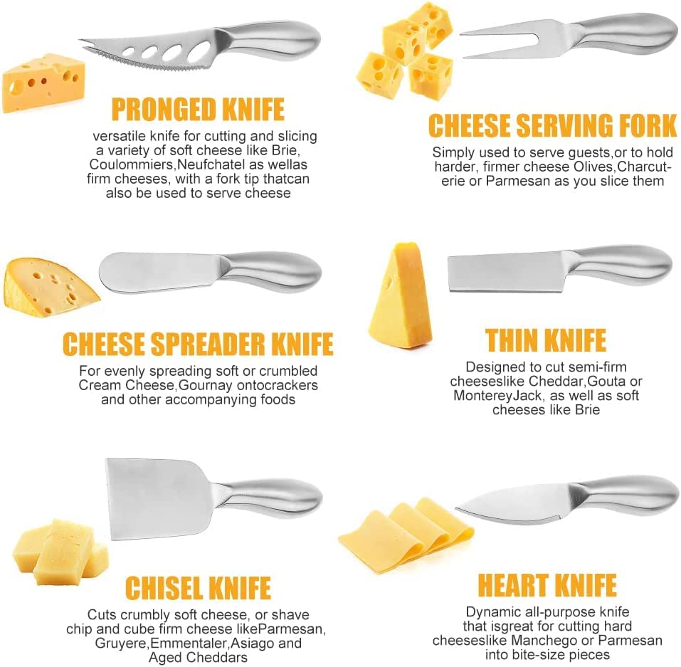WANGXINYI Cheese Knives Set Stainless Steel Cheese Knives