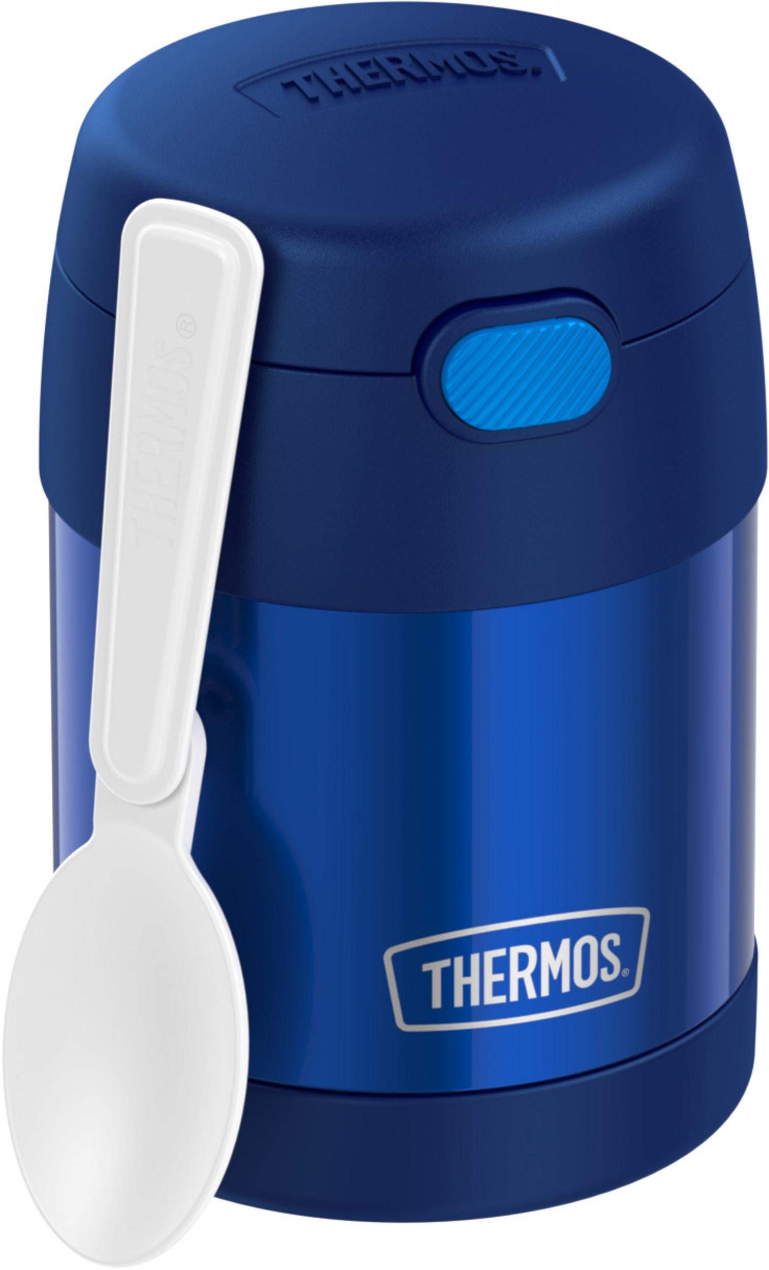 THERMOS FUNTAINER 10 Ounce Stainless Steel Vacuum Insulated Kids Food Jar with Folding Spoon Replacement Straws