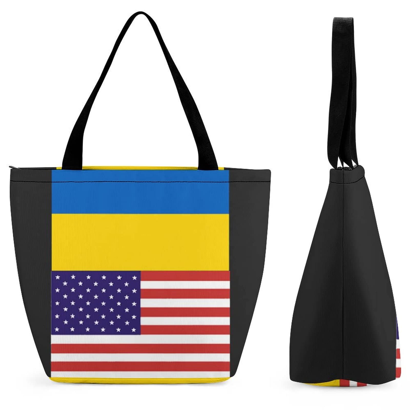 Wangsxing Handbag Women Ukrainian Flag Shopping Tote Shoulder Bag