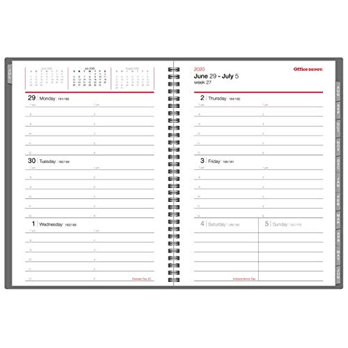 Office Depot Weekly/Monthly Academic Planner, 8-1/2" x 11", 30% Recycled, Gray, July 2020 to June 2021