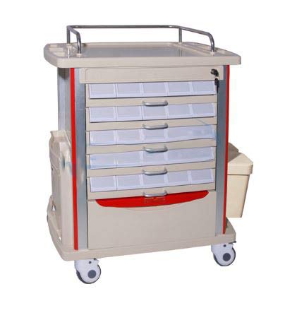MS3C-200T, Lite Mobile Bin Cart with Chart Rack, Drawer Dividers