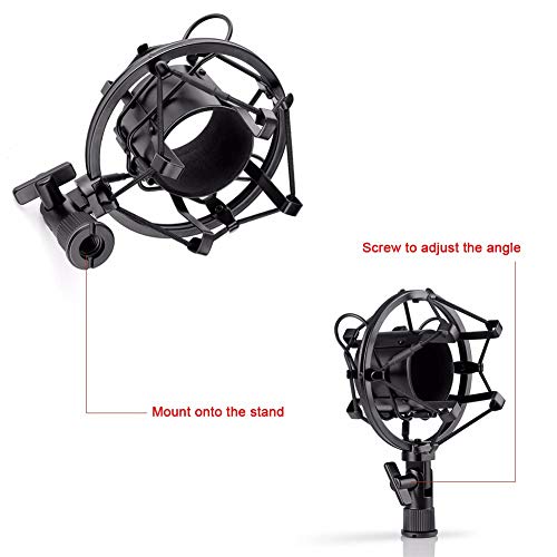 VIBY Professional Studio Broadcasting Recording Condenser Microphone Kit with Microphone Stand and Shock Mount