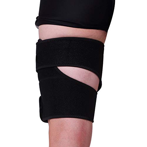 ONTYZZ Adjustable Thigh Brace Support Thigh Compression Recovery Sleeve Compression Support Wrap for Basketball Volleyball Cycling Running and Sports Recovery