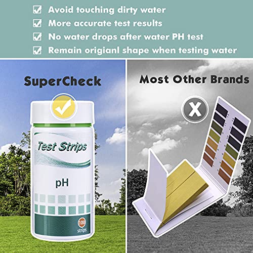 SuperCheck pH Test Strips, 4.5-9.0 ppm, 100 Count, pH balance Test Strips for Women, pH Strips for Testing Alkaline and Acid Levels in The Body, Monitor Your pH Levels Using Saliva and Urine, pH Paper