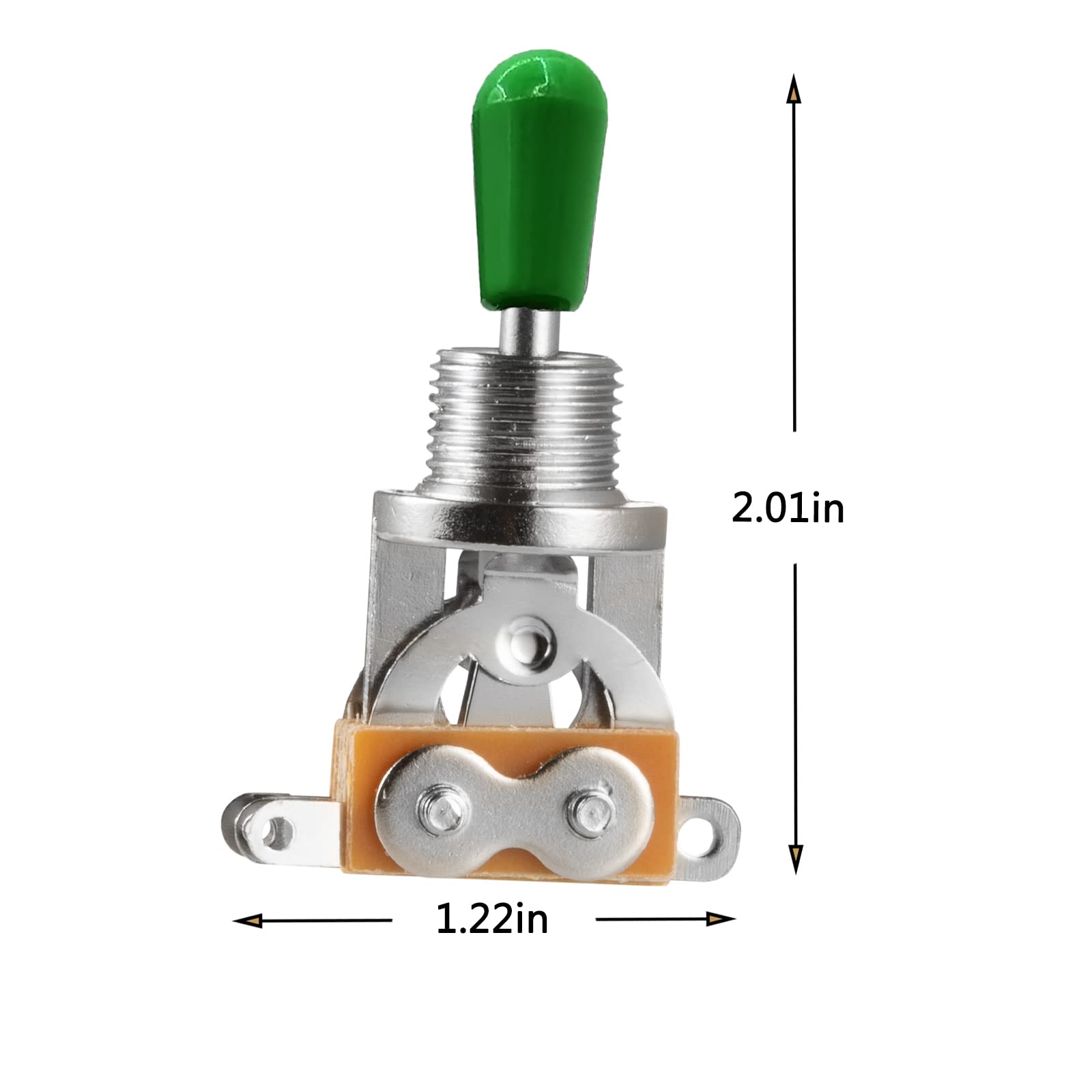 Randon 3 Way Short Straight Guitar Toggle Switch Pickup Selector with Tip Knob Caps Compatible with Gibon Toggle Les Paul Electric Guitars