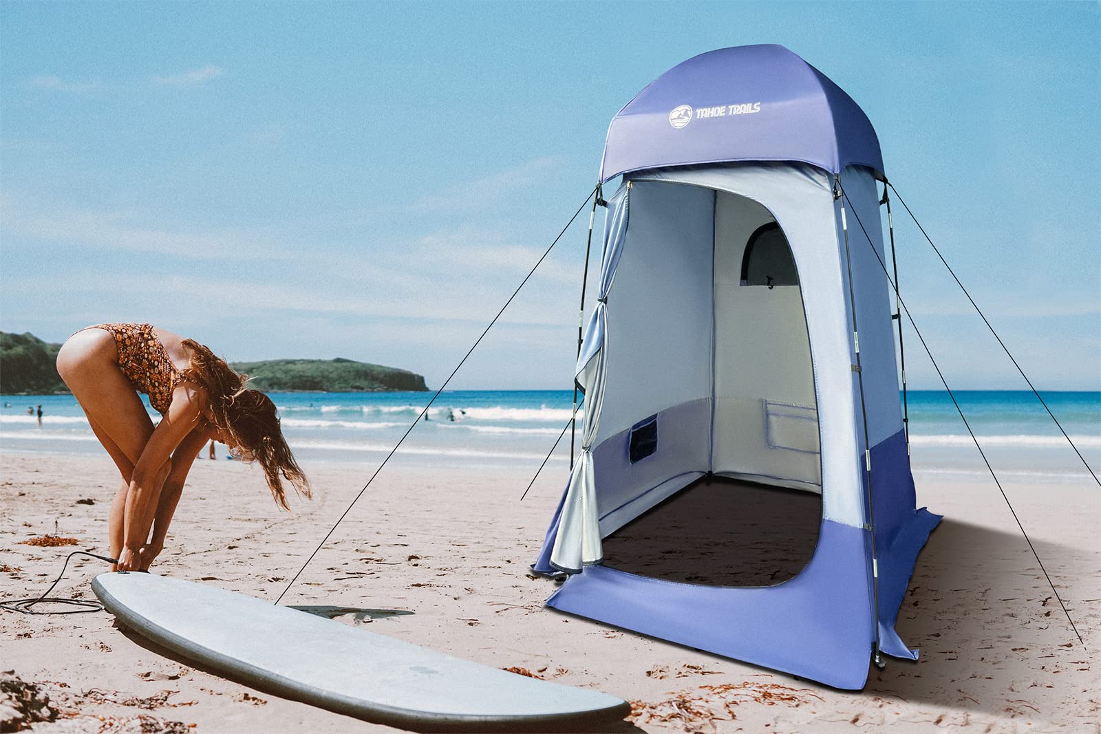 Tahoe Trails Shower Tent for Camping Dressing Room Portable Shelter Changing Room Shower Privacy Shelter Single/Double Shower Tent