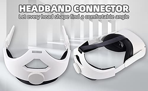 OOAVR VR Head Strap and VR Face Pad for Meta/Oculus Quest 2,Comfortably and Adjustable Elite Headstrap for Different Headform,Stable and Better Balance