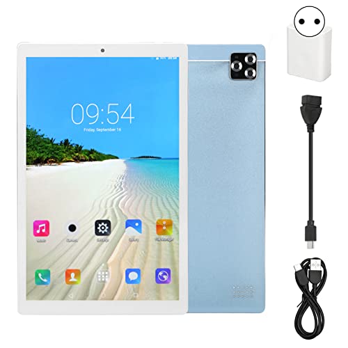Yoidesu 10.1in Tablet, MT6592 10 Cores CPU HD Display Tablet for Android 10.0, 4G RAM 64GB ROM Storage, 2.4G and 5G WiFi, Front 800w Rear 1300w Camera Dual SIM, 8000mAh(US Plug)