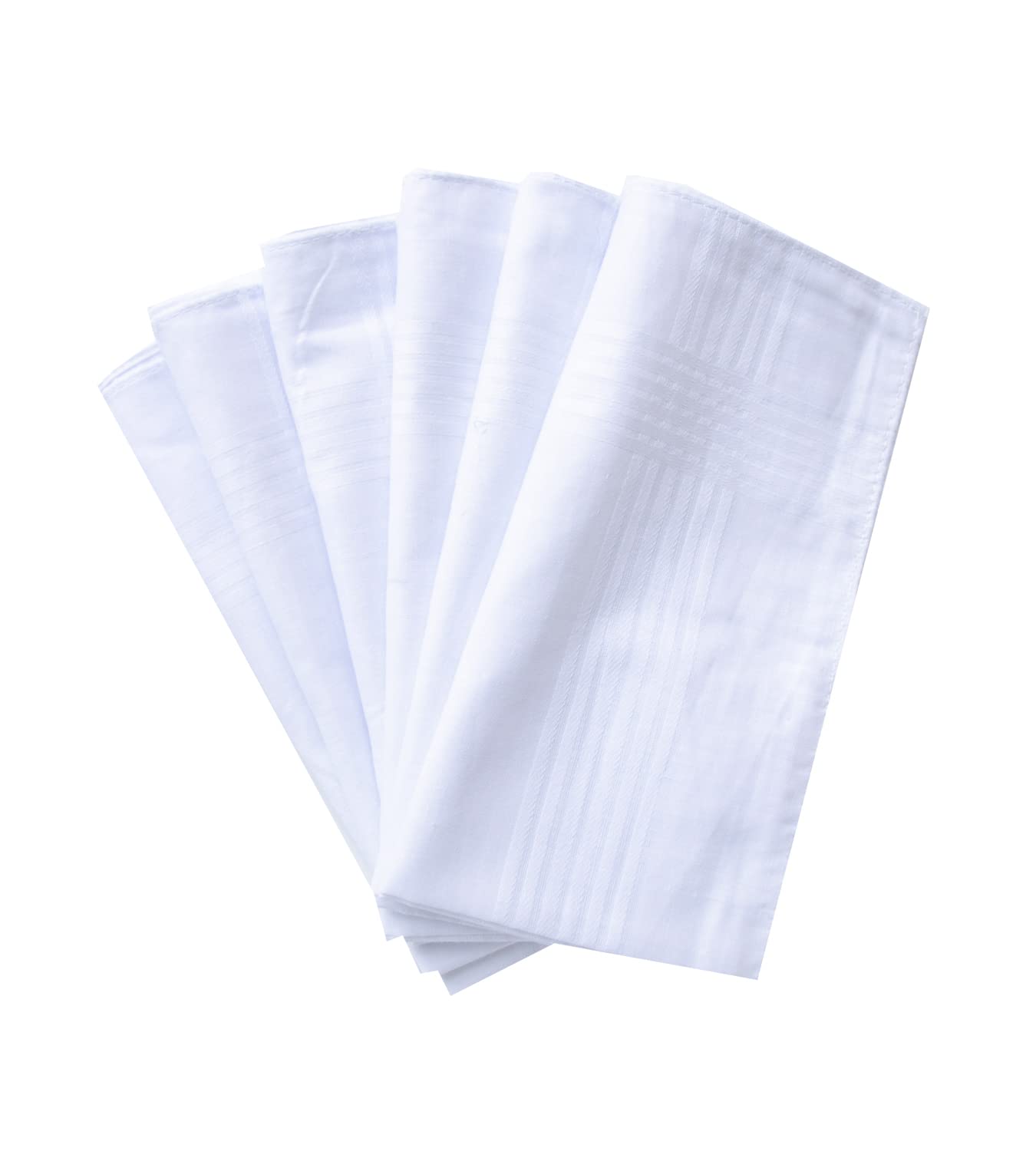 Mens White Cotton 100% Cotton handkerchiefs Pack 3PCS