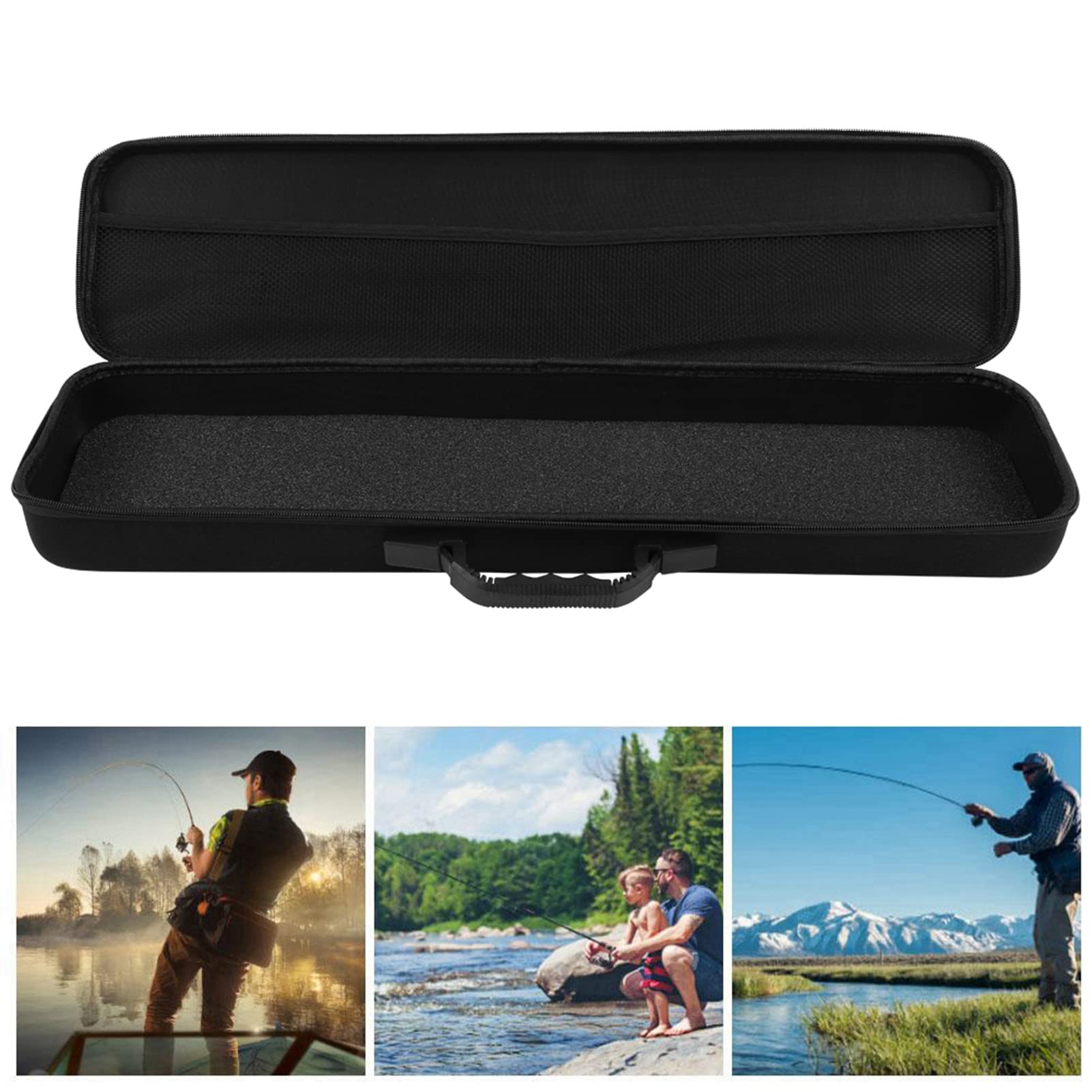 Yeuipea Fishing Reel Storage Tool Bag, EVA Shock Resistant Hard Shell Fishing Gear Rod Reel Storage Tool Bag Accessory