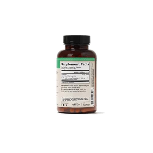 NatureWise 5-HTP 200Mg Mood Support, Natural Sleep Aid helps promote healthy eating habits, Easy-to-Digest Delayed Release Capsules Enhanced w/ Vitamin B6, Non-GMO (2 Month Supply - 60 Count)