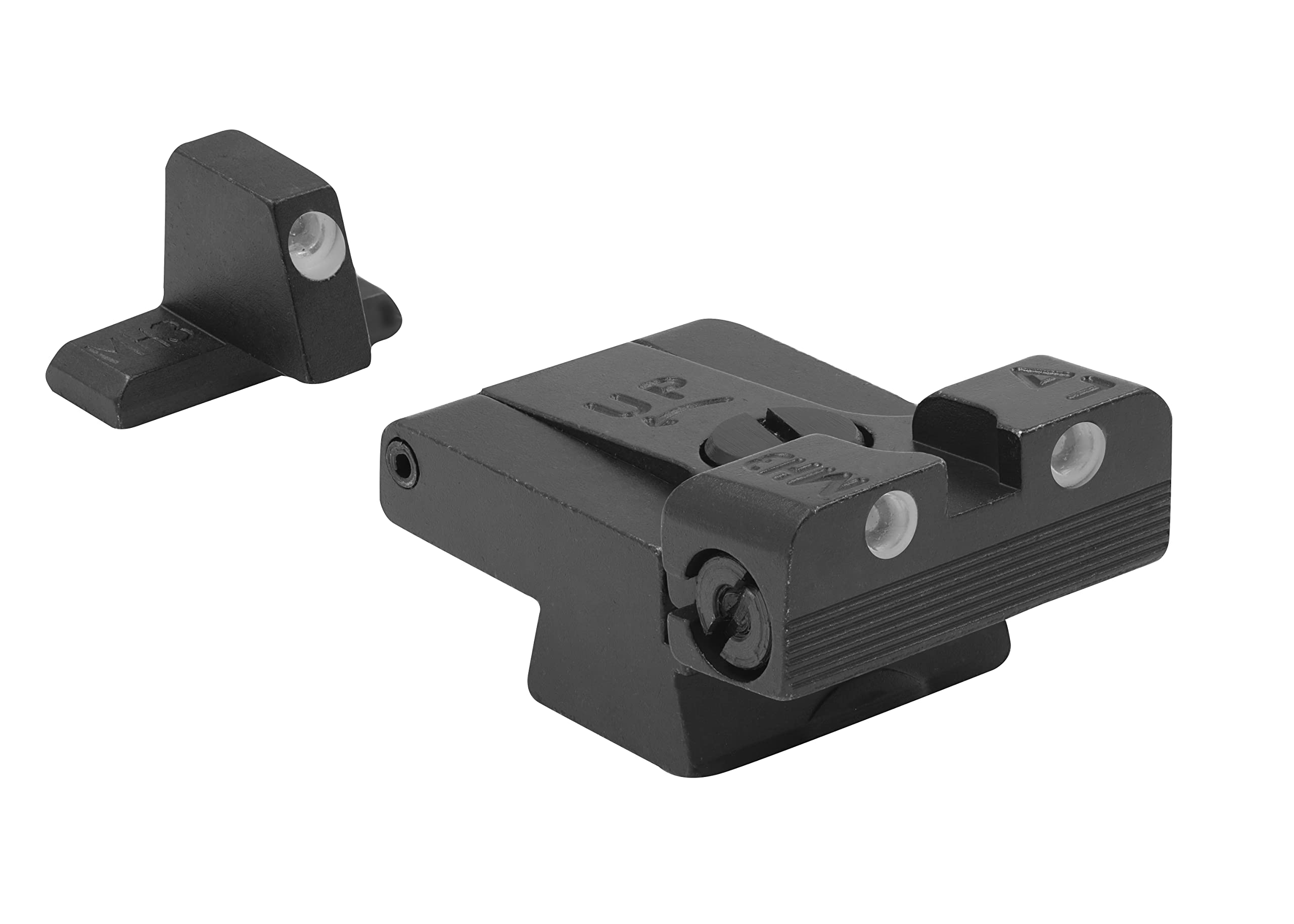 MEPRO Tru-Dot Adjustable Night tritium Sights Compatible with HK USP Full Size Tactical Expert Model Green tritium dots Glow on Sight self Illuminated Meprolight Fixed Metal Sights