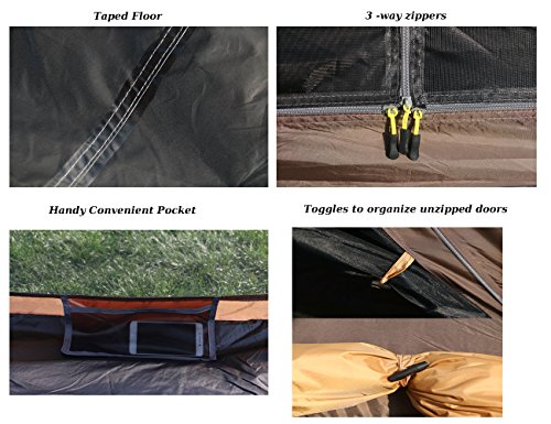 Luxe Tempo Screen House Tent 3-4 Person Canopy Tent Sun Shade Lightweight for Beach Backyard Camping Tall Fast Pitch