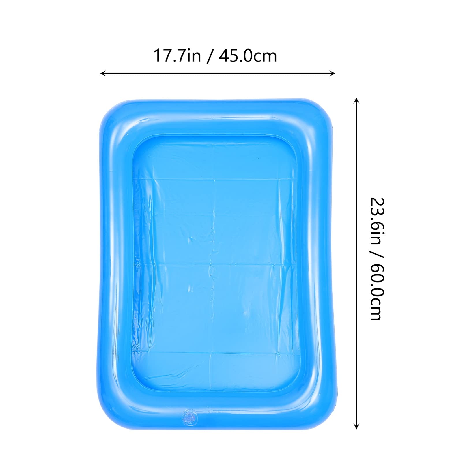 YARNOW Inflatable Cooler, 4PCS Inflatable Ice Serving Bar Coolers for Parties, Salad Picnic Ice Food Drinks Buffet Server Tray for Indoor Outdoor Party (Transparent)
