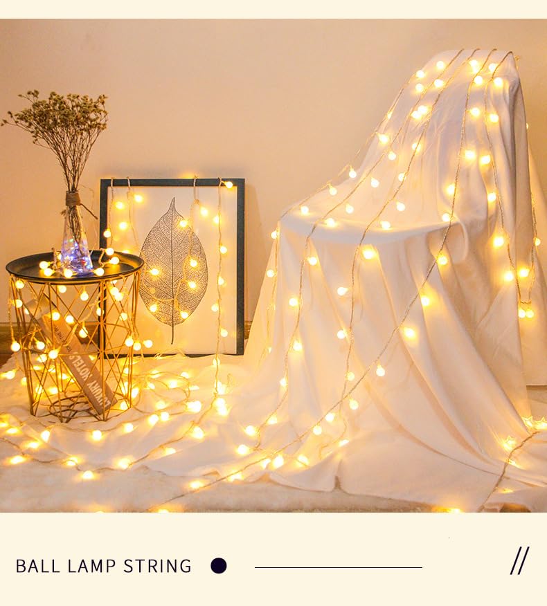 PA Led String Lights, Mini Battery Powered Copper Wire Starry Fairy Lights, Battery Operated Lights for Bedroom, Christmas, Parties, Wedding, Centerpiece, Decoration (10m/32ft Warm White),1 Pack
