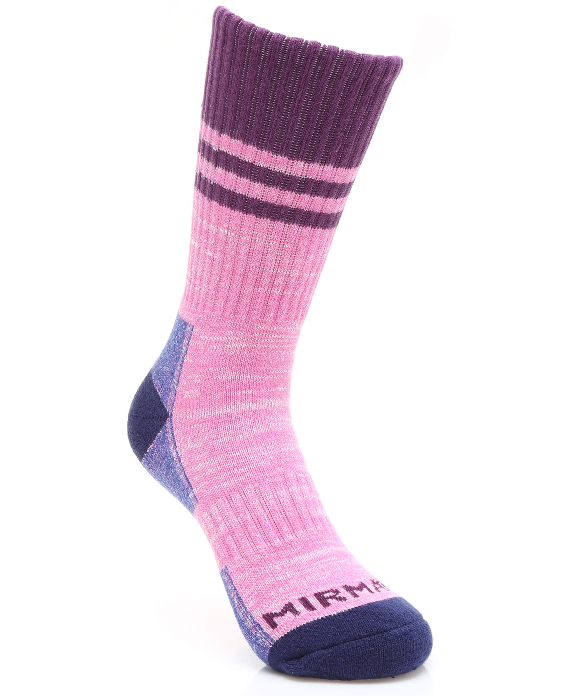 MIRMARU Women’s 5 Pairs Hiking Socks- Moisture Wicking Outdoor Athletic Sports Cushion Crew Socks (M232-MEDIUM)