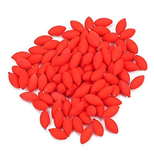 Yeuipea Fishing Lures Baits Floats Beads, 100pcs Fishing Strike Indicator Fishing Lures Baits Floats Beads Fishing Tool Accessory(Yellow)