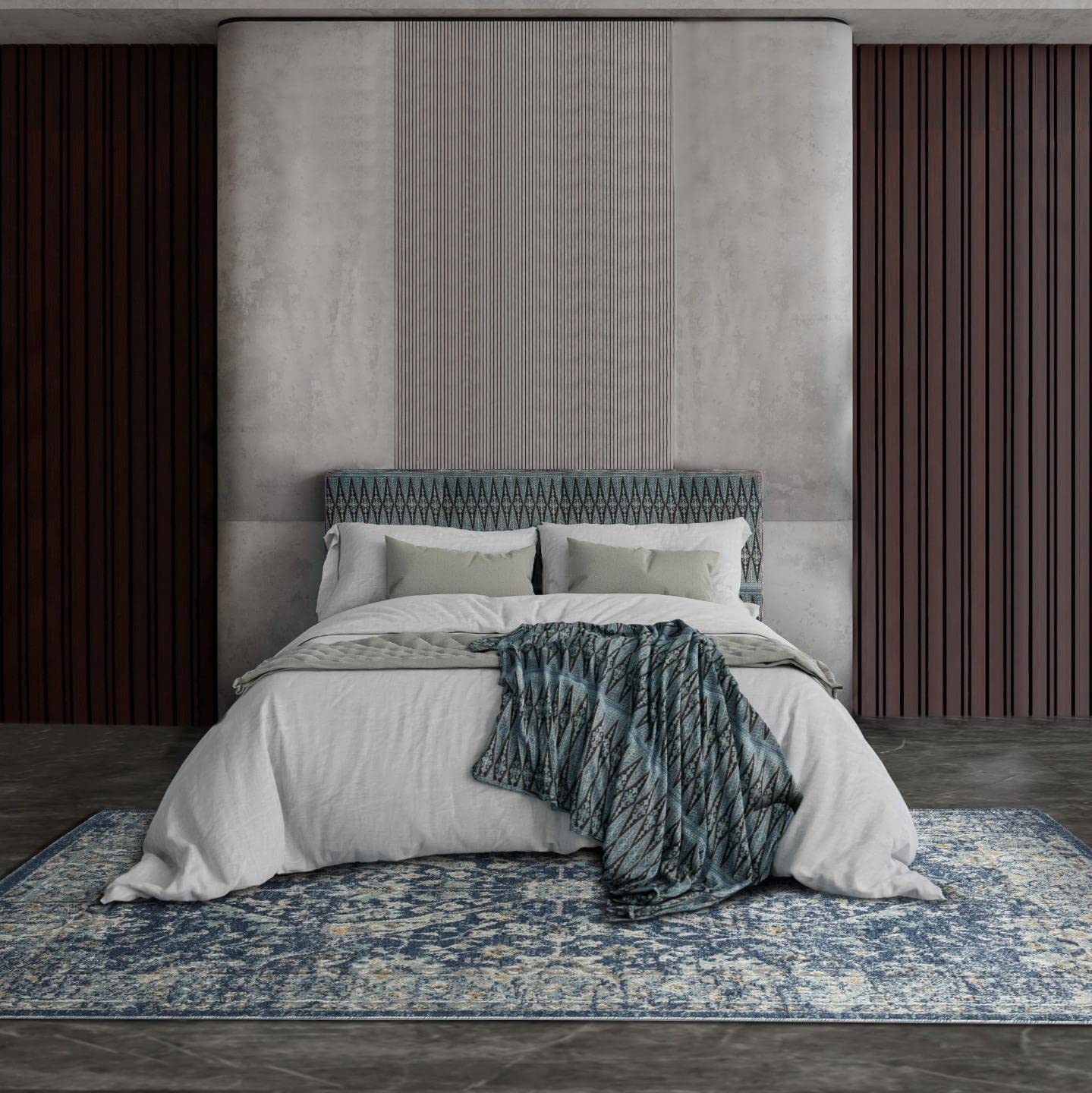 LUXE WEAVERS Euston Collection 8060 Silver 8x10 Modern Oriental Area Rug
