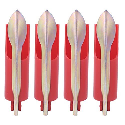 Yeuipea Foldable Fishing Rod Ground,4PCS Red 32cm Foldable Fishing Rod Ground Inserted Holder Stand Pole Bracket Tackle Accessory(32 * 4.5 * 4.5cm)