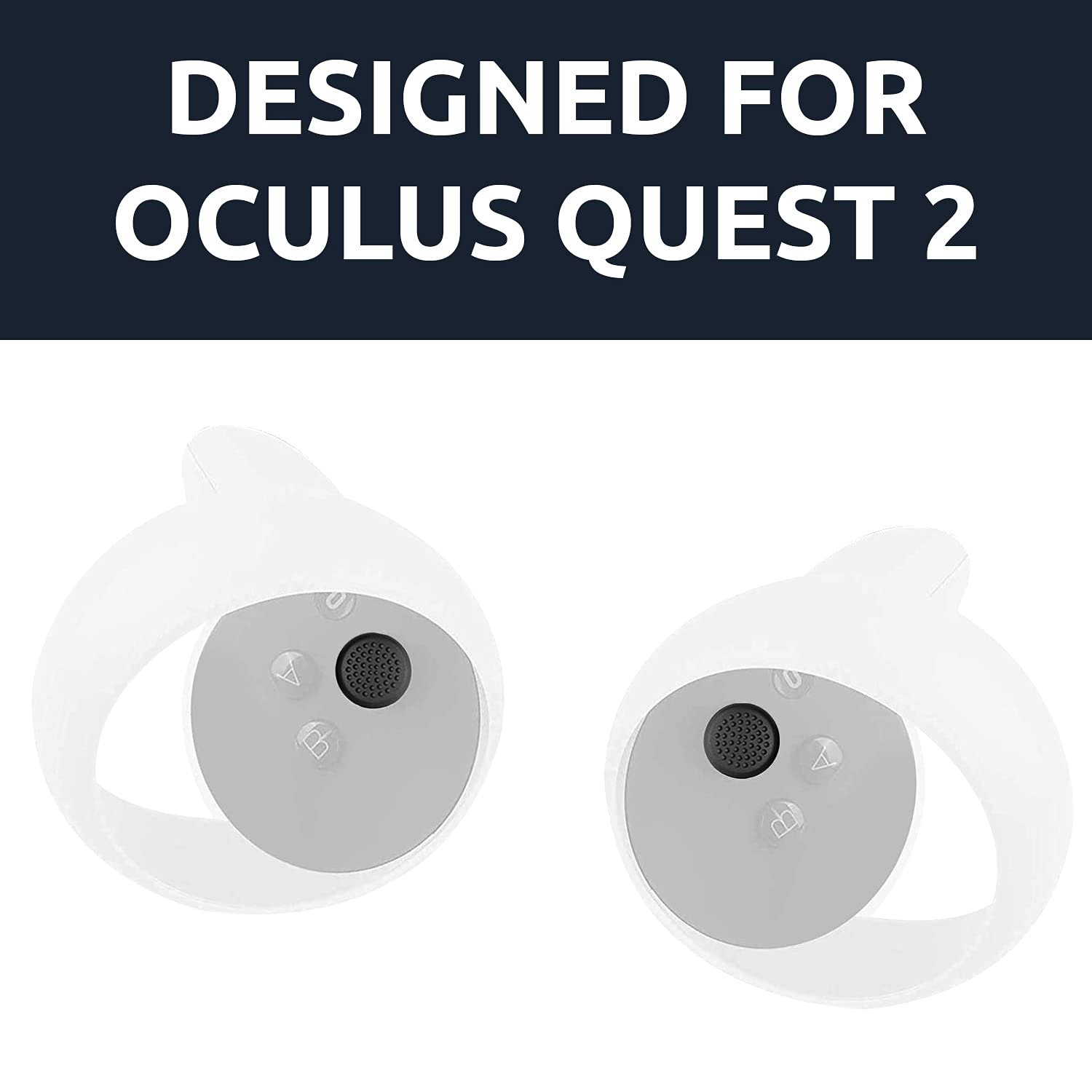 Olixar Controller Grips for Oculus Quest 2 - Enhance Grip to Prevent Throw Damage, Includes Bonus Thumb Grips - Oculus Quest 2 Accessories - Black