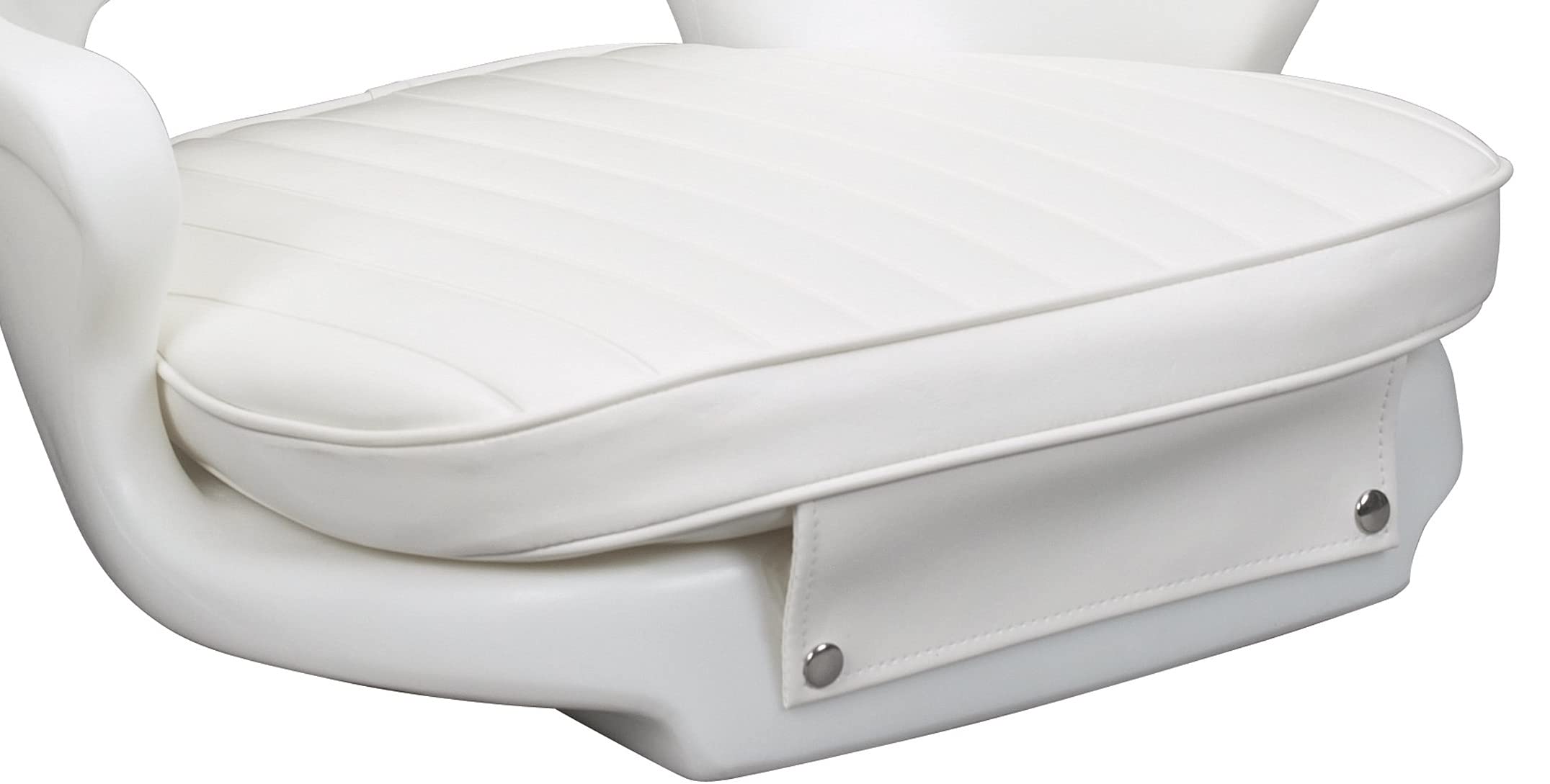 Moeller Marine Moeller ST2000-HD, Boat Helm Seat and Cushion, Includes Mounting Plate , White , 24.5" x 20" x 16"