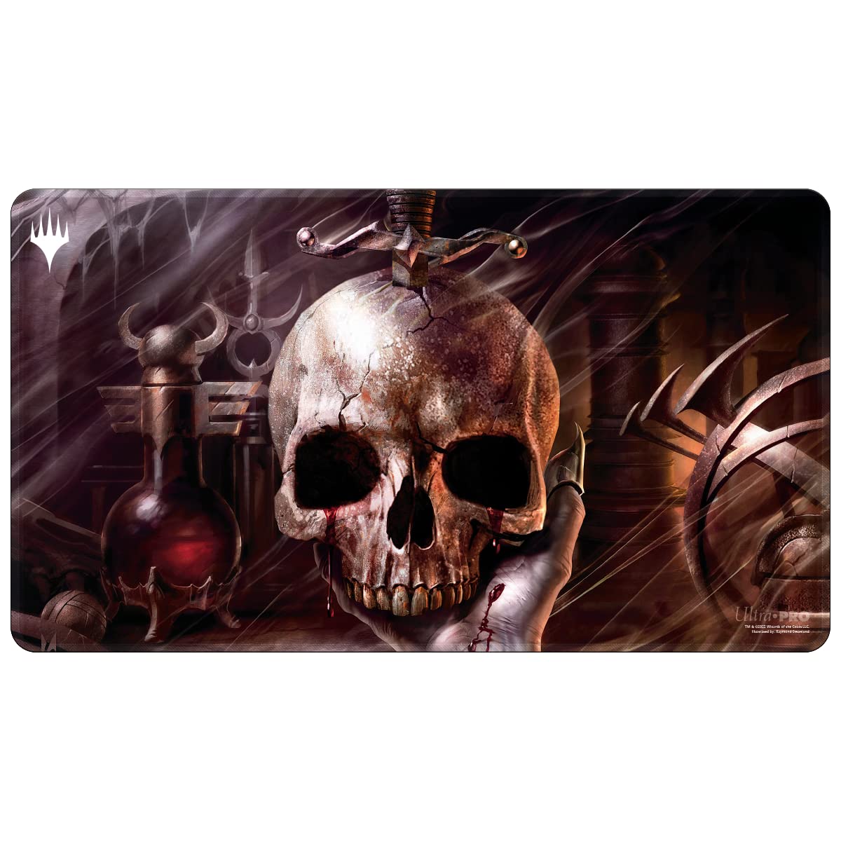 Ultra PRO - Dominaria Remastered Black Stitched Playmat ft. Vampiric Tutor - Protect Your Cards During Gameplay from Scuffs & Scratches, Perfect as Oversized PC Mouse Pad for Gaming & Desk Mat