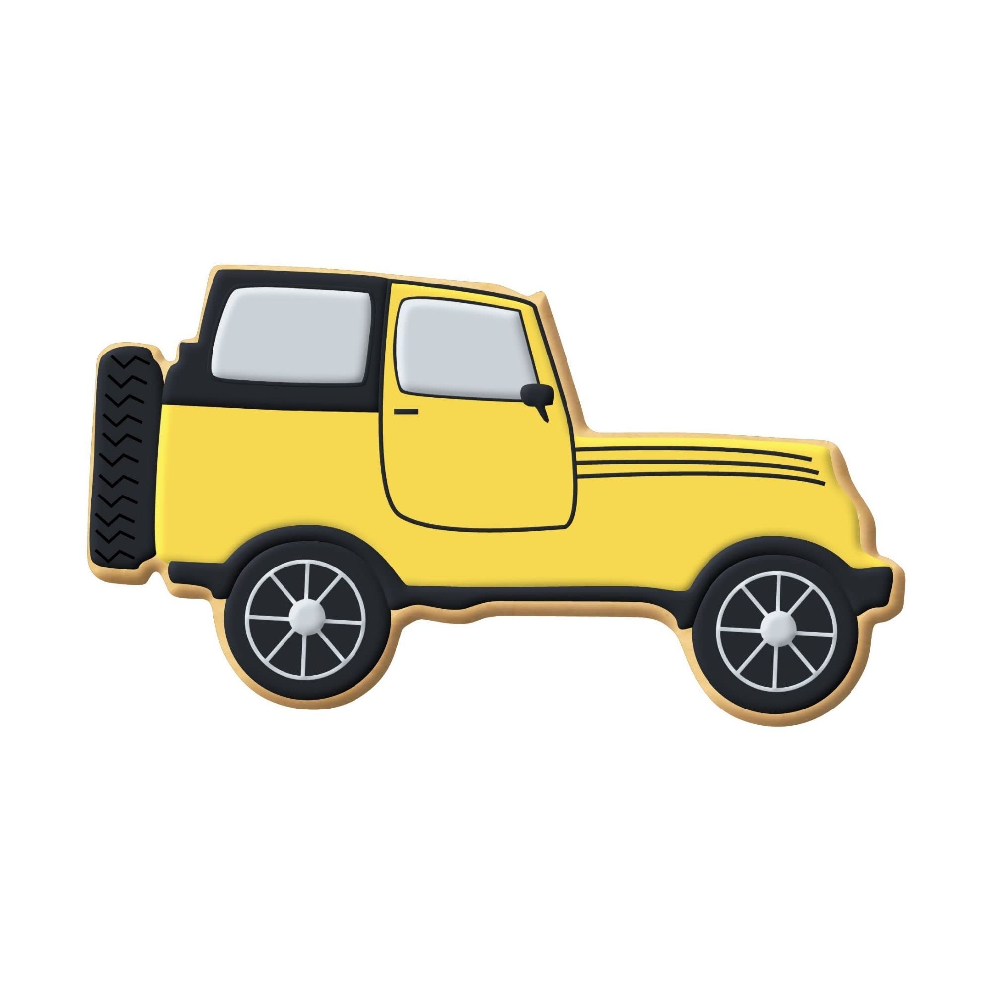 SUV Military Off-Road Vehicle Cookie Cutter 4.25 Inch β Made in the USA β Foose Cookie Cutters Tin Plated Steel - SUV Cookie Mold