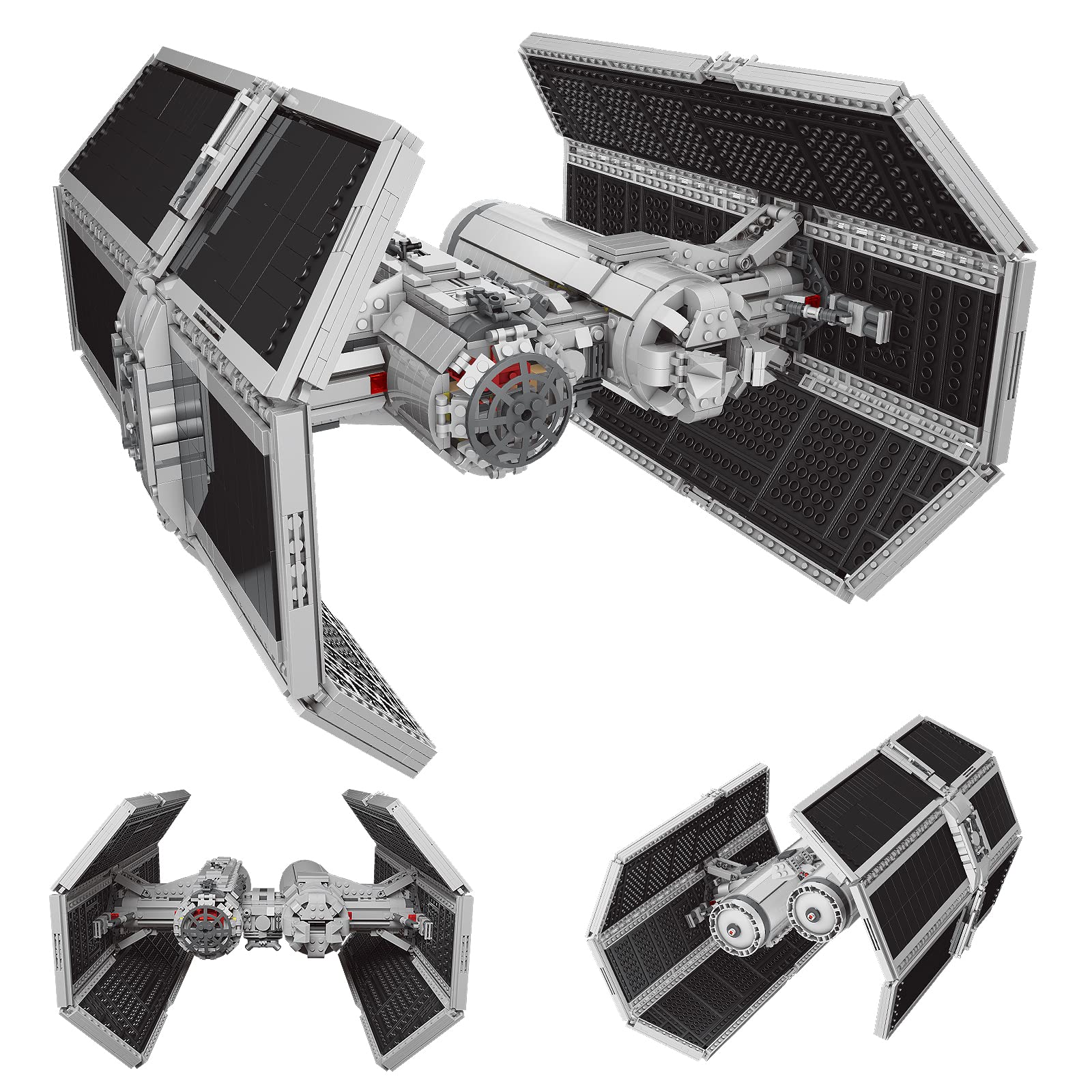 WLOXBKF MOC Imperial TIE Fighter Building Kit;Spaceship Model Kits, 3616+Pcs Star Plan Toys UCS Collectible Set for Adults, STEM Projects Educational Birthday Gifts Blocks