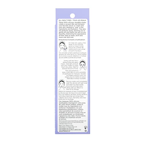 Pacifica Beauty | Reusable Undereye Mask | Silicone Mask | Vacuum Seal & Lifting Effect | Minimize Fine Lines + Wrinkles | Pair with Serum | Storage Tin Included | Vegan + Cruelty Free