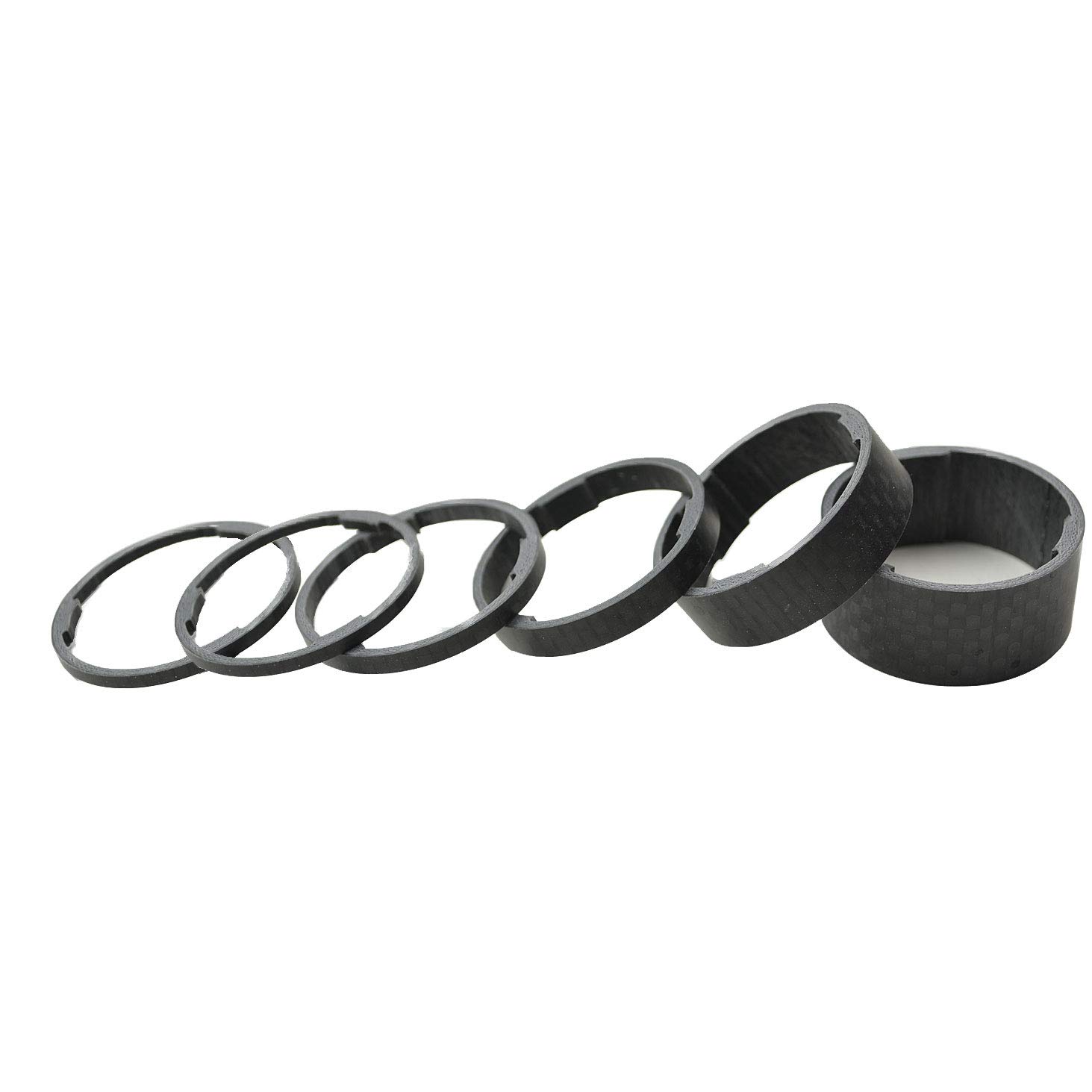 OMNI Racer Worlds LIGHTEST Bicycle Carbon Headet Spacers Set 1-1/8" 2,3,5,10,15,20mm Matte Flat Finish