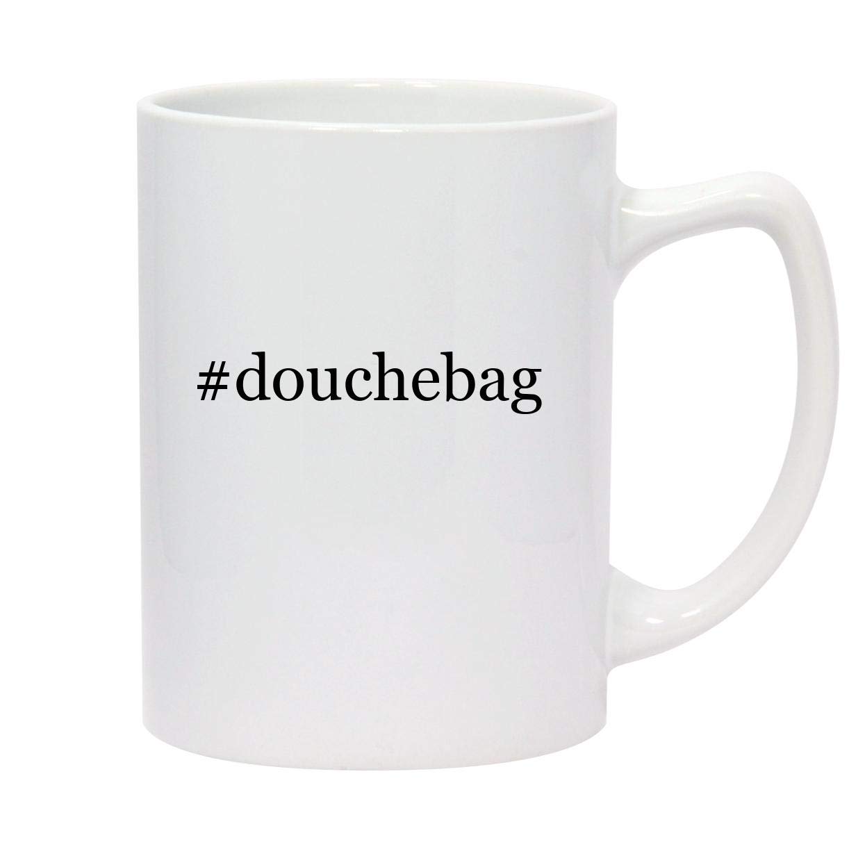 Molandra Products #douchebag - 14oz Hashtag White Ceramic Statesman Coffee Mug