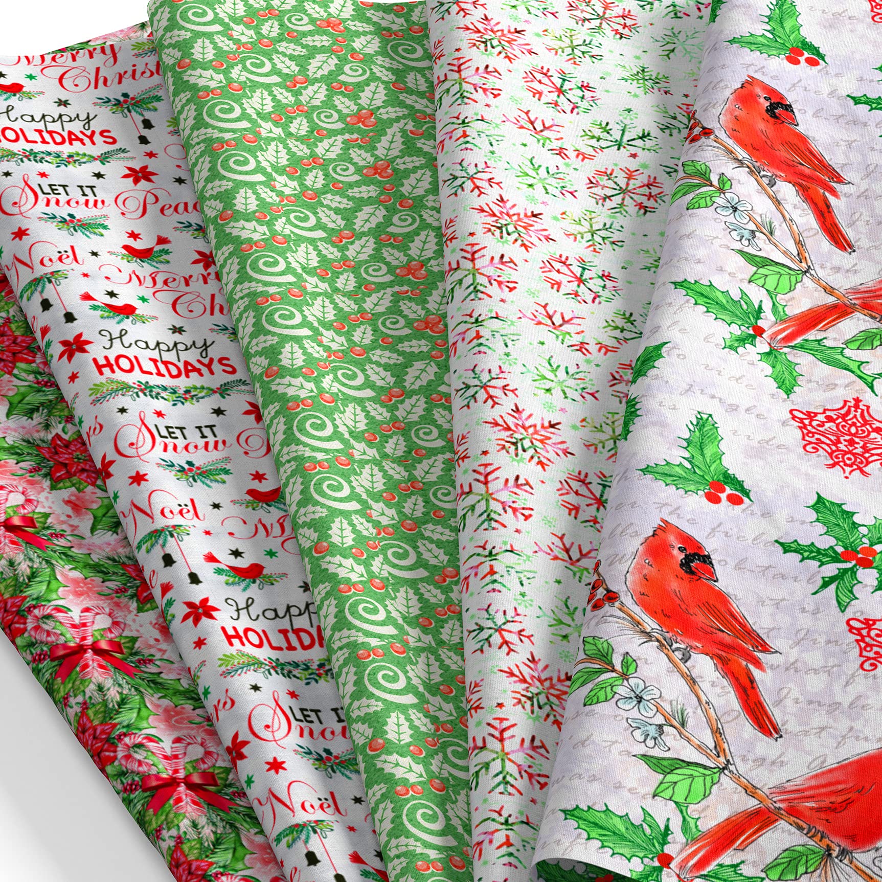 SINGER® Fabrics - 5 Piece Fat Quarter Bundle - Cardinals