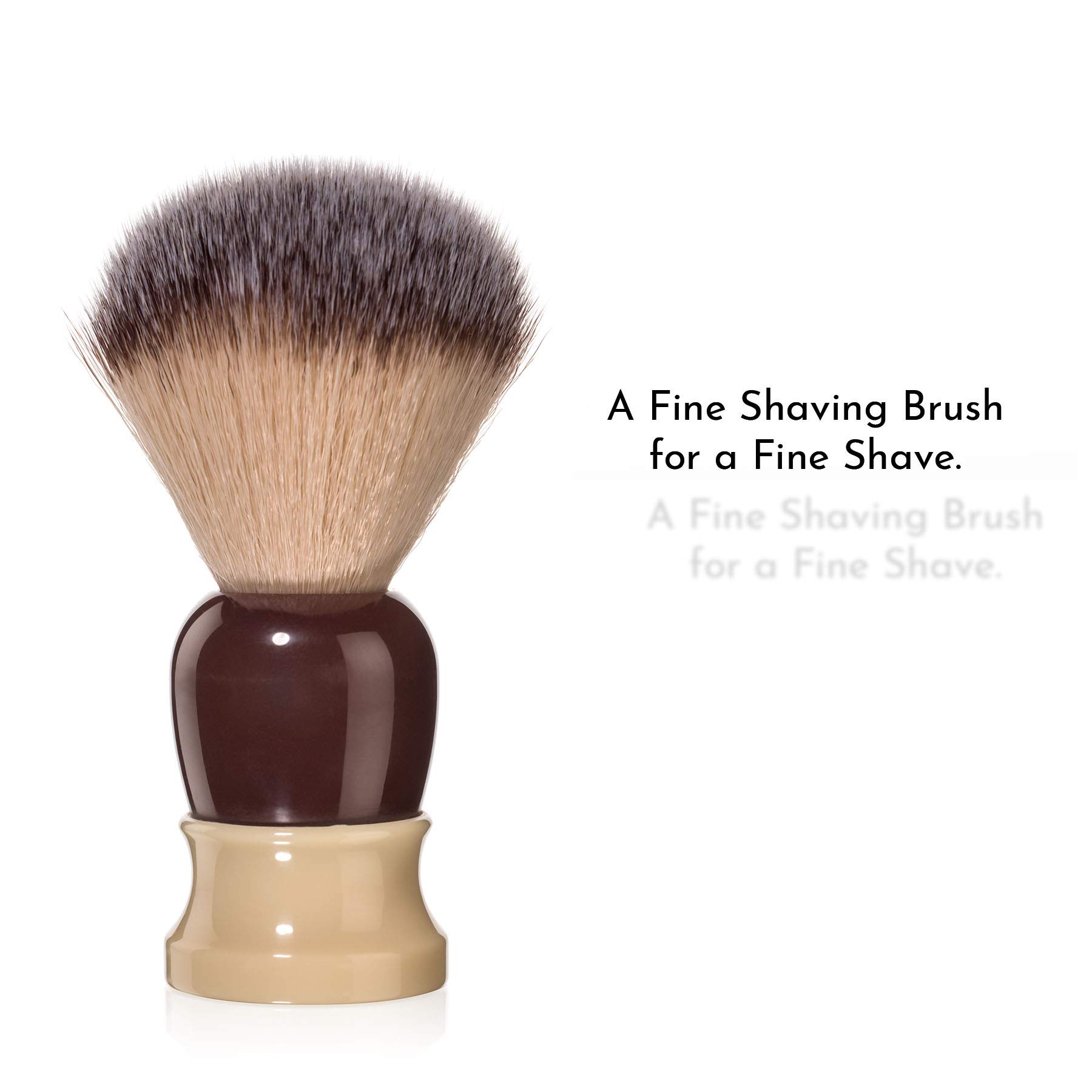 Mr Fine"Better Than Badger" Classic Shaving Brushes - Synthetic Angel Hair Shave Brush For Men - The Wet Shaver's Favorite - Crimson Ivory