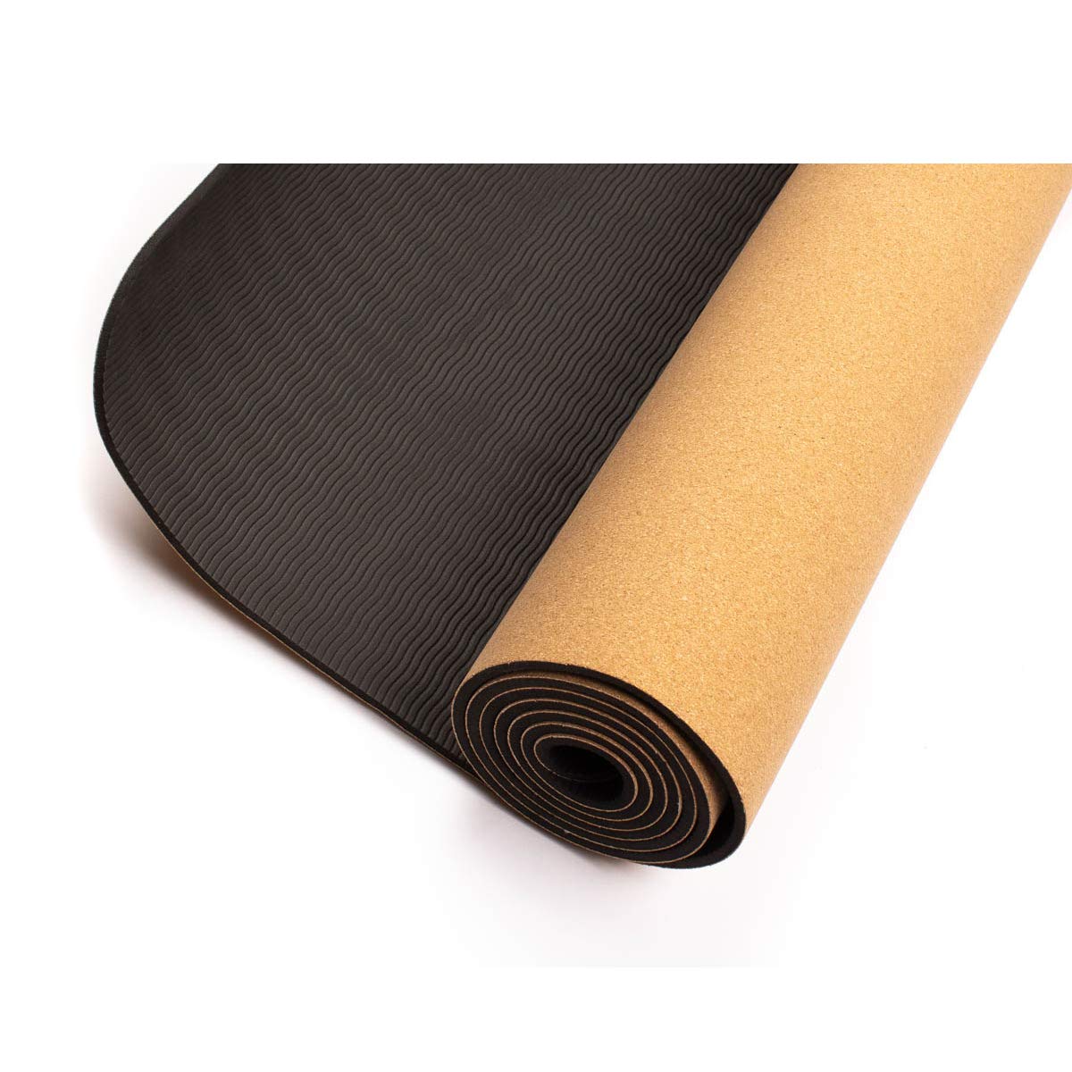 Raw Life Athletics Cork Yoga Mat - Non-Slip Surface - Sweat Resistant - 72" x 24" x 5mm Thick Natural