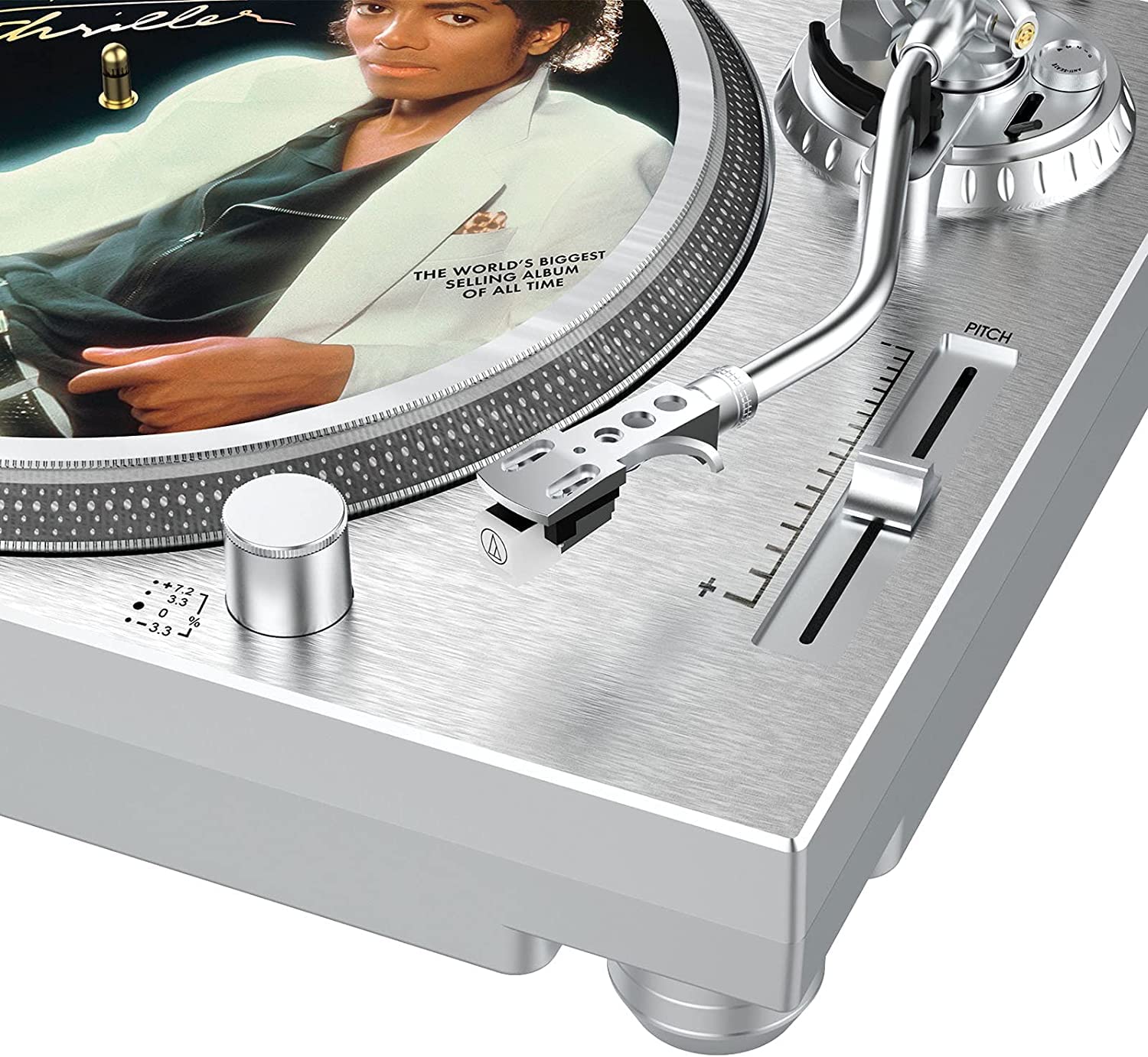 Turntable for Record Player with Balanced S-Shaped Tonearm, Hydraulically Damped Lift Variable Pitch Control and Anti-Skate Lockable Control,AT3600 Magnetic Cartridge,Convert Vinyl to Digital