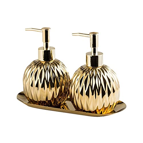 Soap Dispenser Soap Bottle Foaming Lotions Refillable Bottle Flower Pump Head Soap Shampoo Cosmetic Empty Bottle 250ML Bathroom Soap Dispenser (Color : Gold)