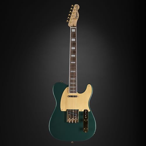 Squier 40th Anniversary Gold Edition Telecaster Electric Guitar, with 2-Year Warranty, Sherwood Green, Laurel Fingerboard