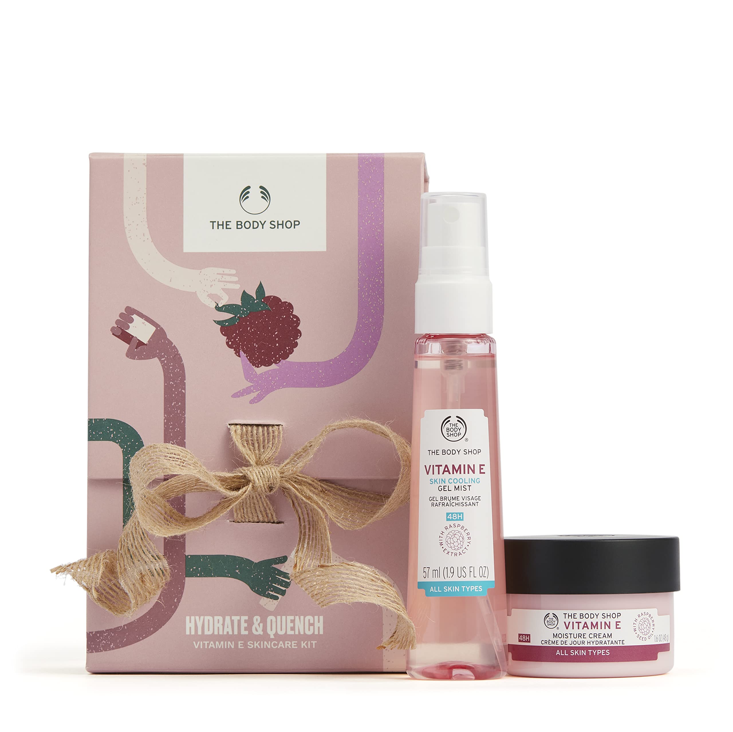 The Body Shop Hydrate & Quench Vitamin E Skincare Kit Gift Set for Dry Skin