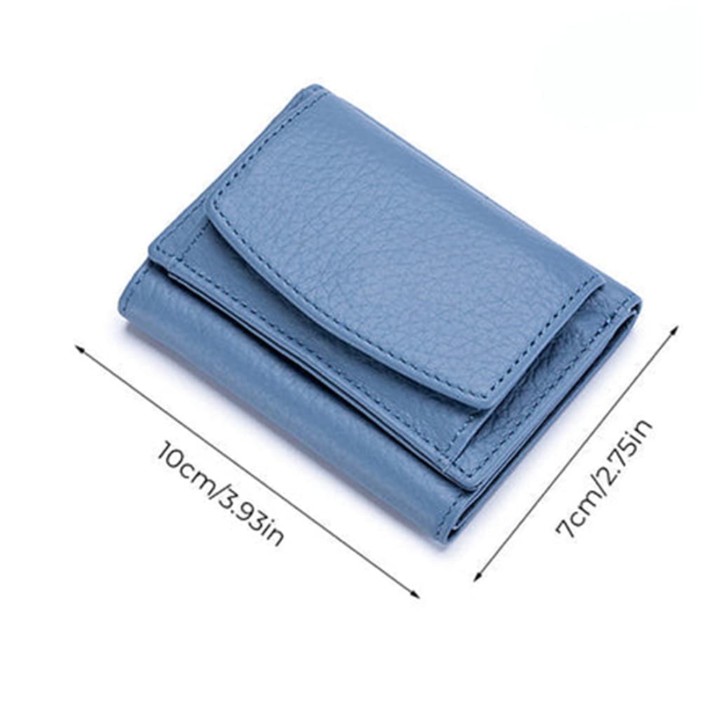 Wallet - Lightweight Zippered Minimalist Wallet with Clear ID Window - Water-proof Vegan Leather Mini Coin Purse Wallet (Rose Red)